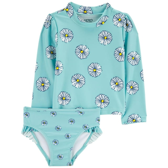 Carter’s Child of Mine Baby and Toddler Girl Two-Piece Rash Guard Set ...