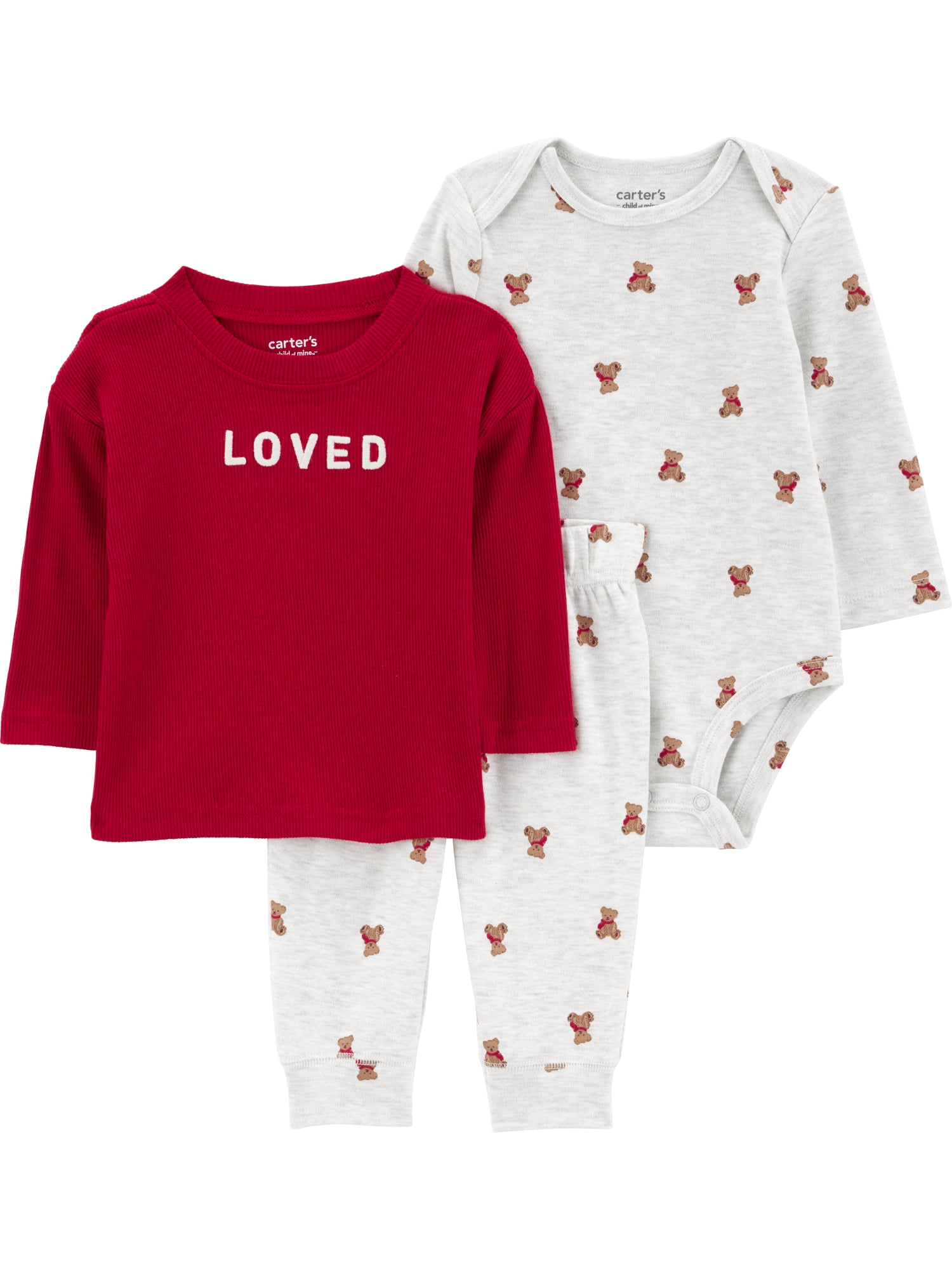 Carter's Child of Mine Baby and Toddler Outfit Set, 3-Piece, Sizes 0/3 ...