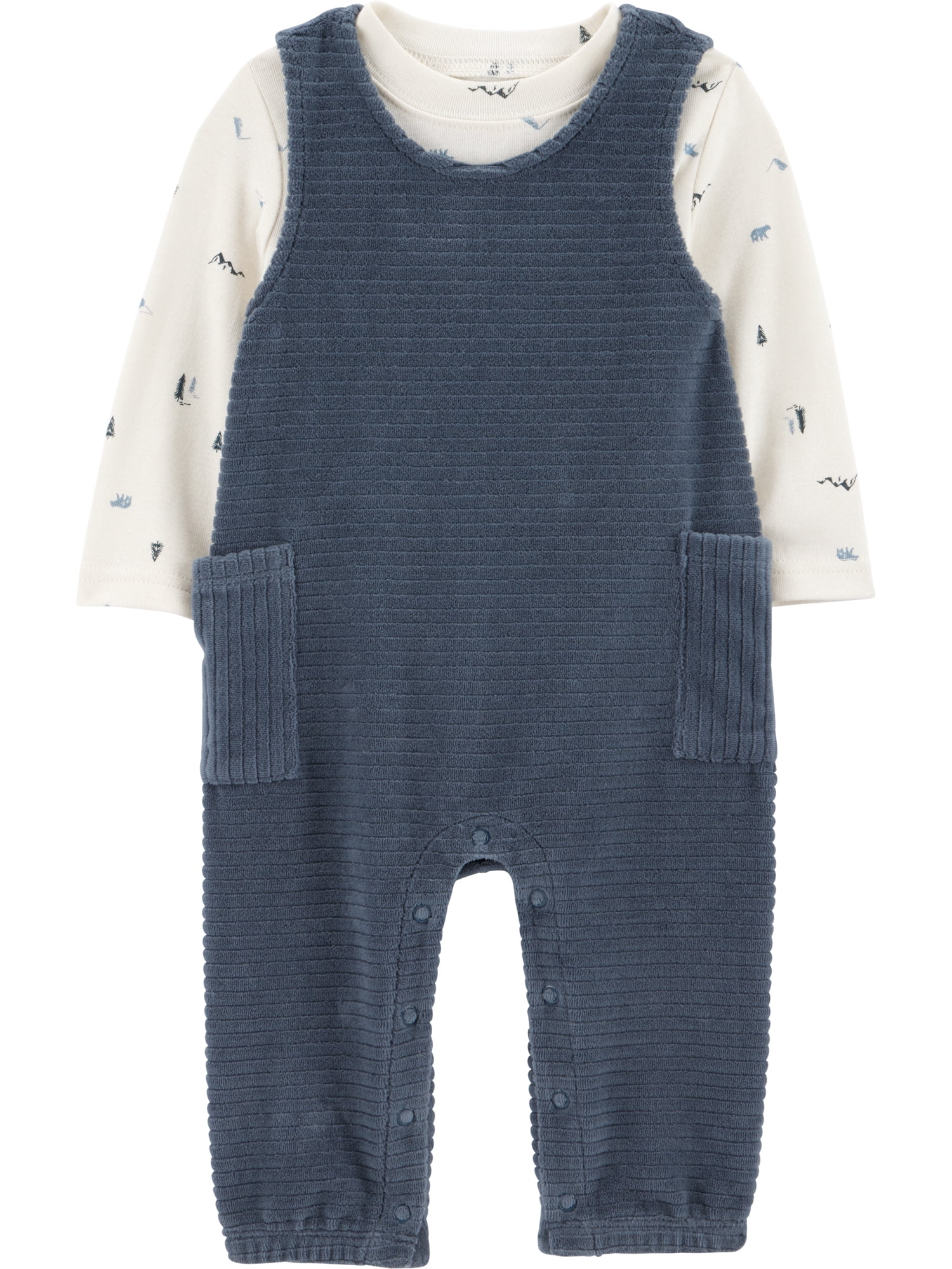 Carter's Child of Mine Baby and Toddler Jumpsuit Overall, 2-Piece ...
