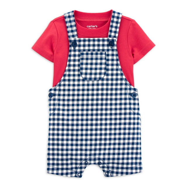Carter's Child of Mine Boy's Breathable Cotton Overall, Size 3–6 Months - Walmart.com