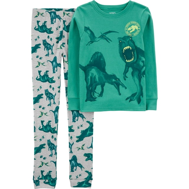 Carter's Child of Mine Boys Long Sleeve Pajama Set, 2-Piece, Sizes 4-8 ...