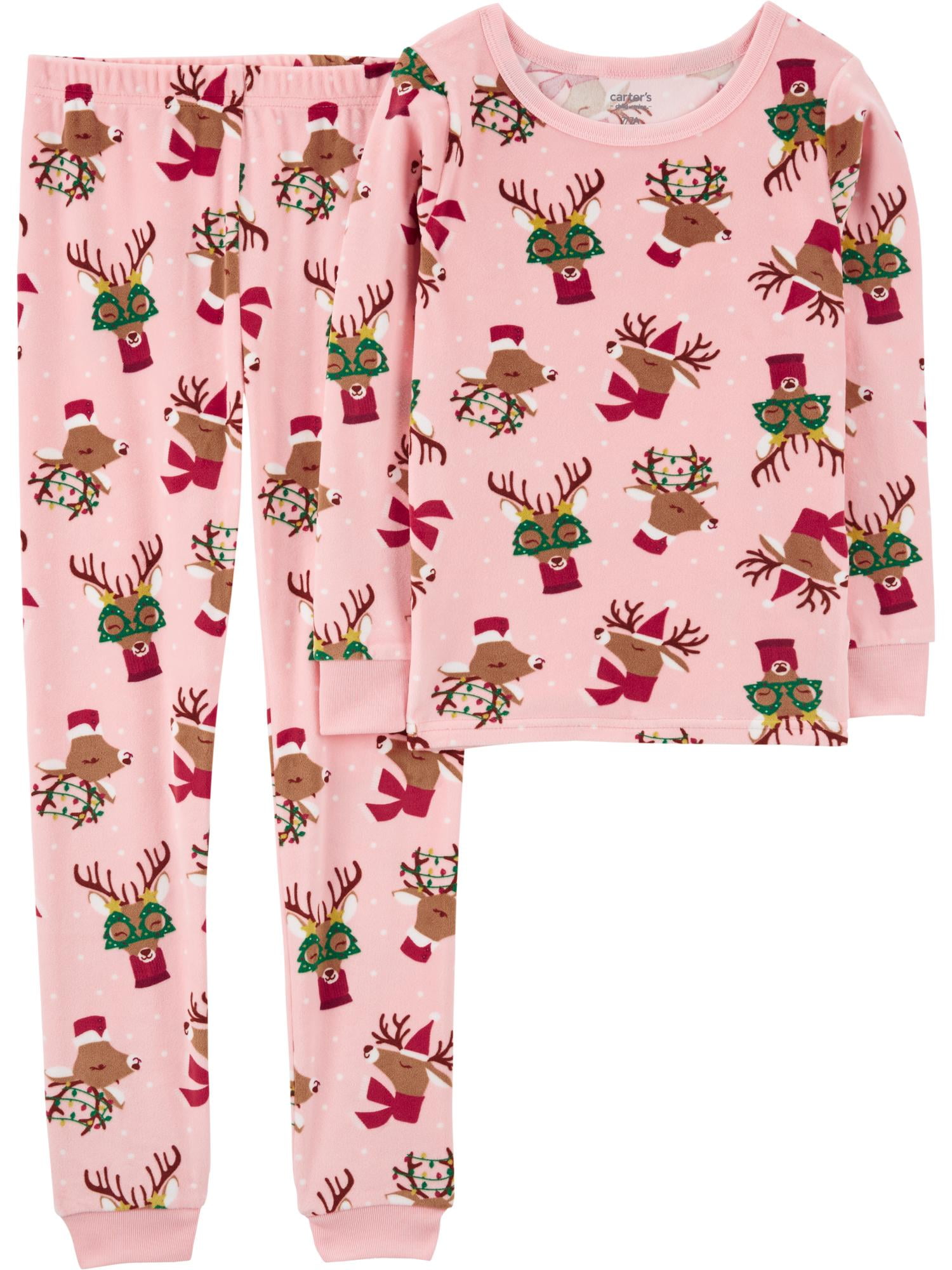 Carter's Child of Mine Girls Holiday Pajama Set, 2-Piece, Sizes 4-8 ...