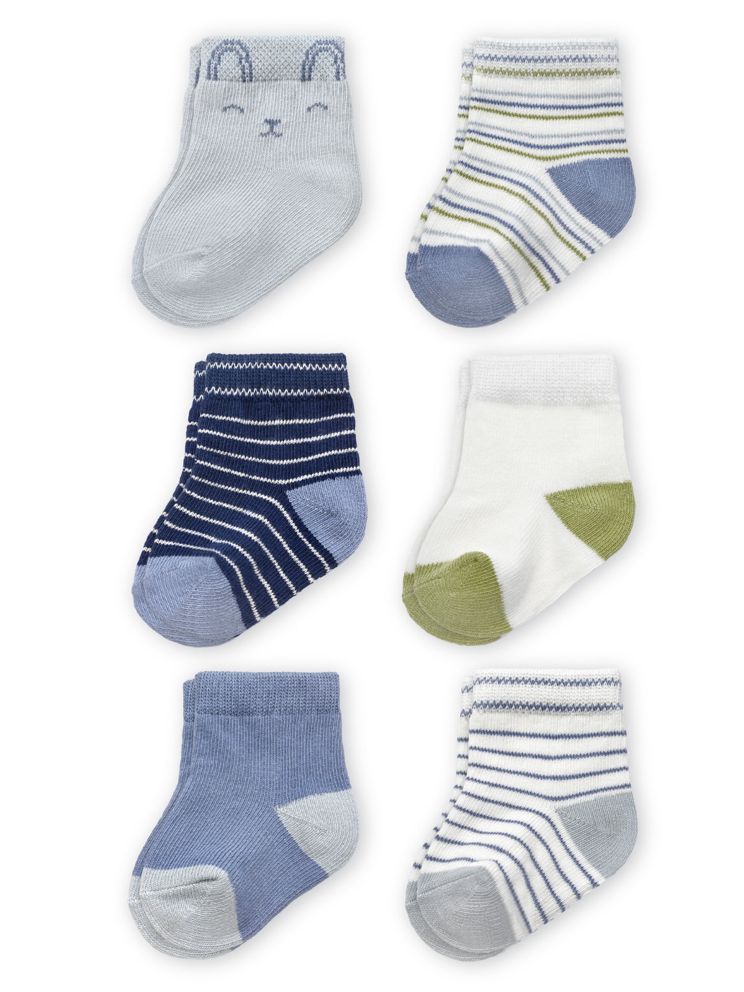 Carter's Child of Mine Infant Boy Crew Socks, 6 Packs, Sizes 0-6 Months ...