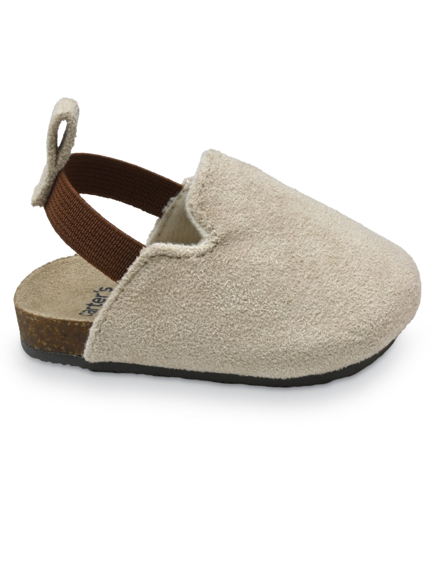 Carter's Child of Mine Infant Unisex Suede Slip-On Clogs, Color Tan ...
