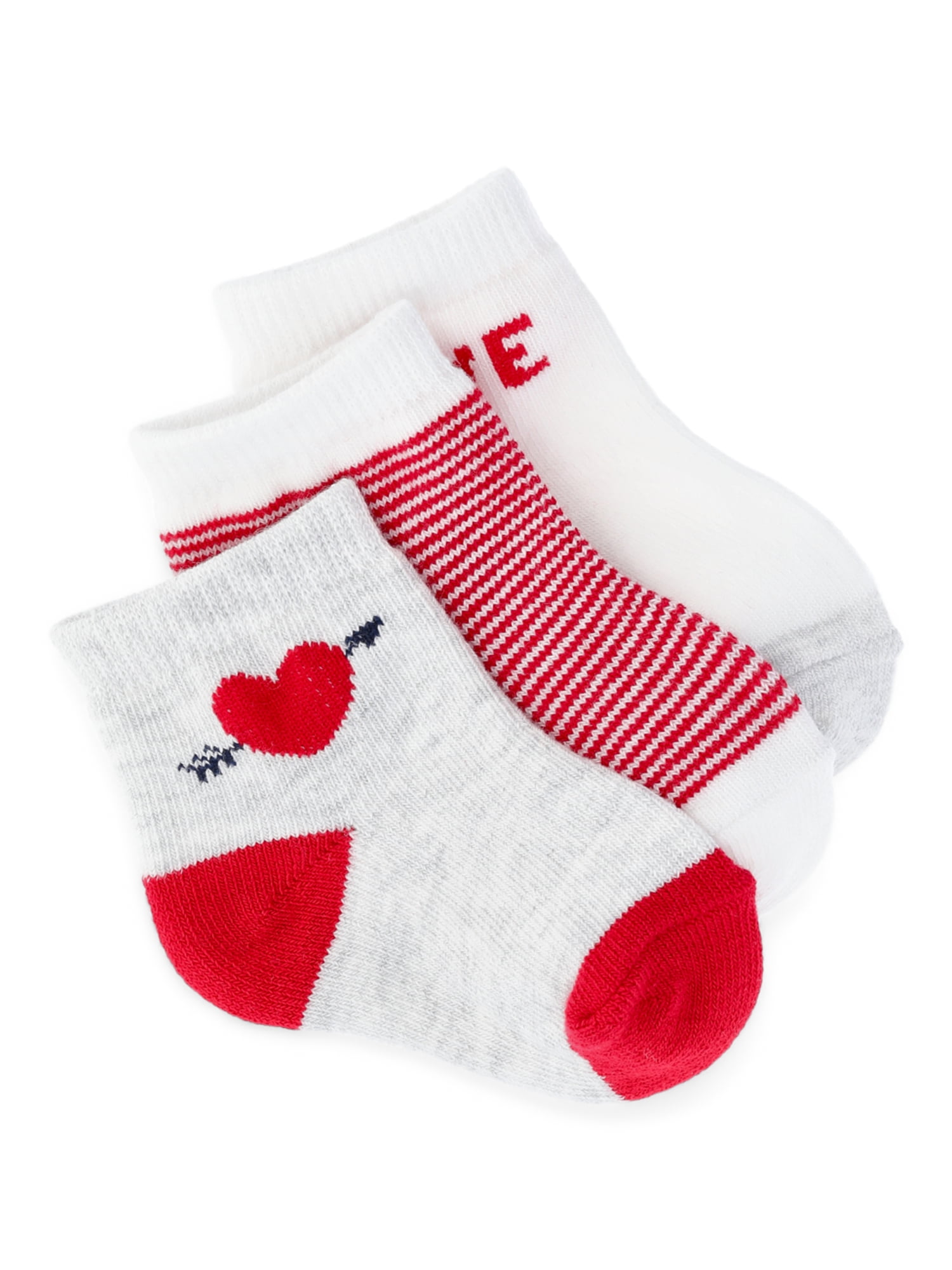 Carter's Child of Mine Infant Unisex Valentine's Crew Socks, 3-Pack ...