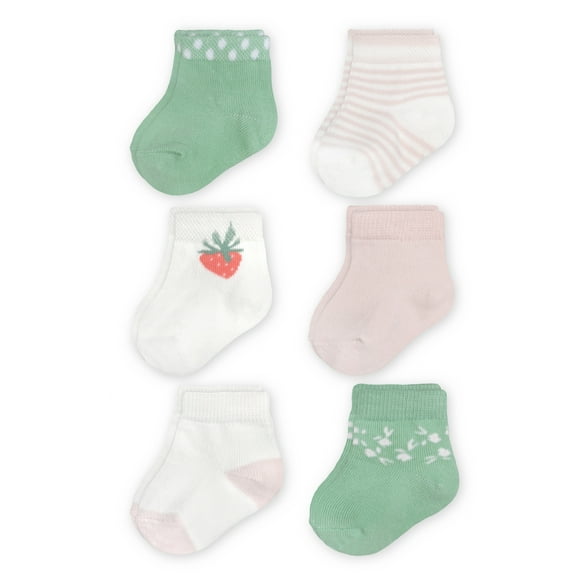 Carter's Child of Mine Infant Girl Crew Socks, 6 Packs, Sizes 0-6 ...