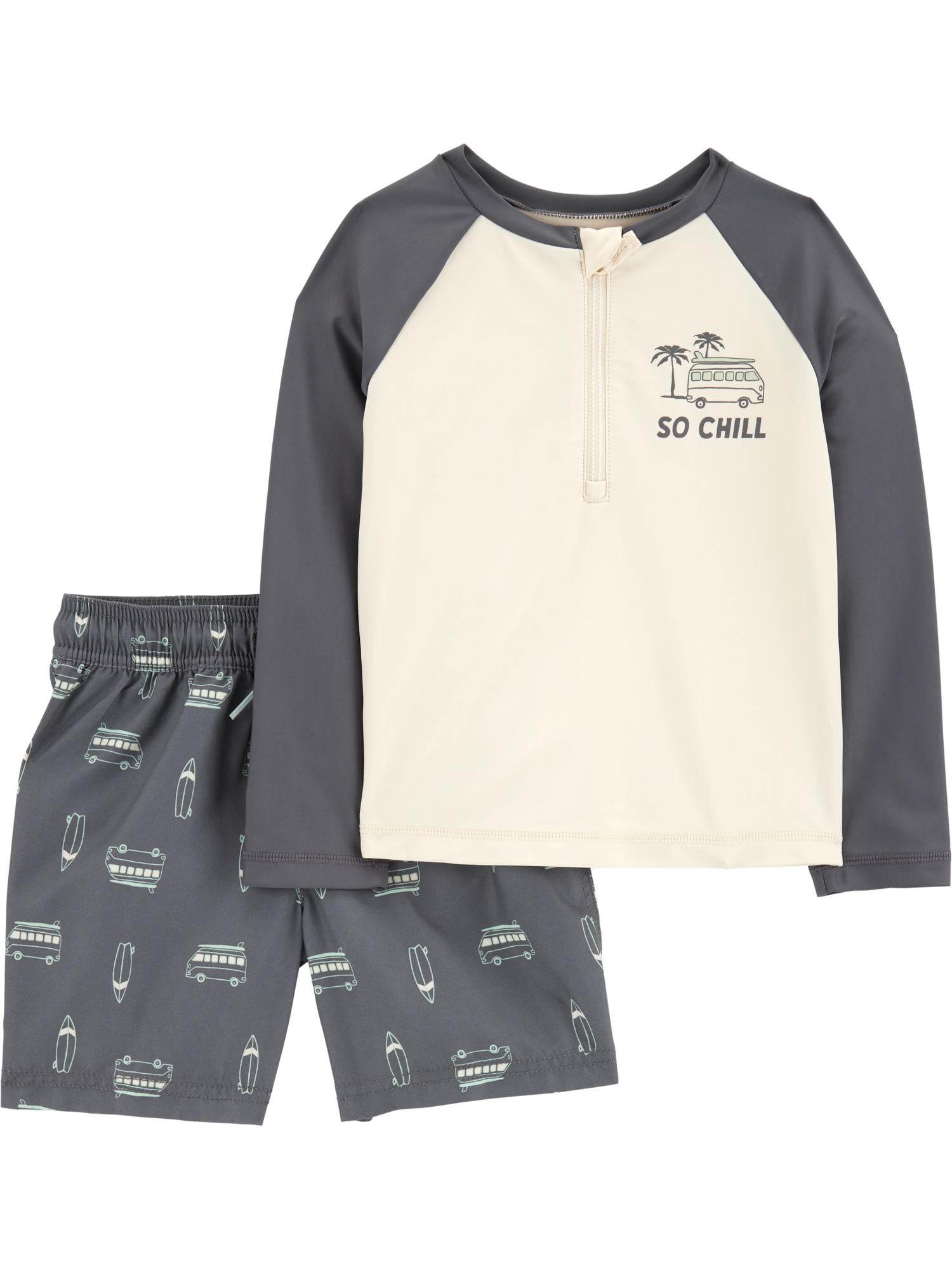 Carter’s Child of Mine Baby and Toddler Boy 2-Piece Rash Guard Set ...