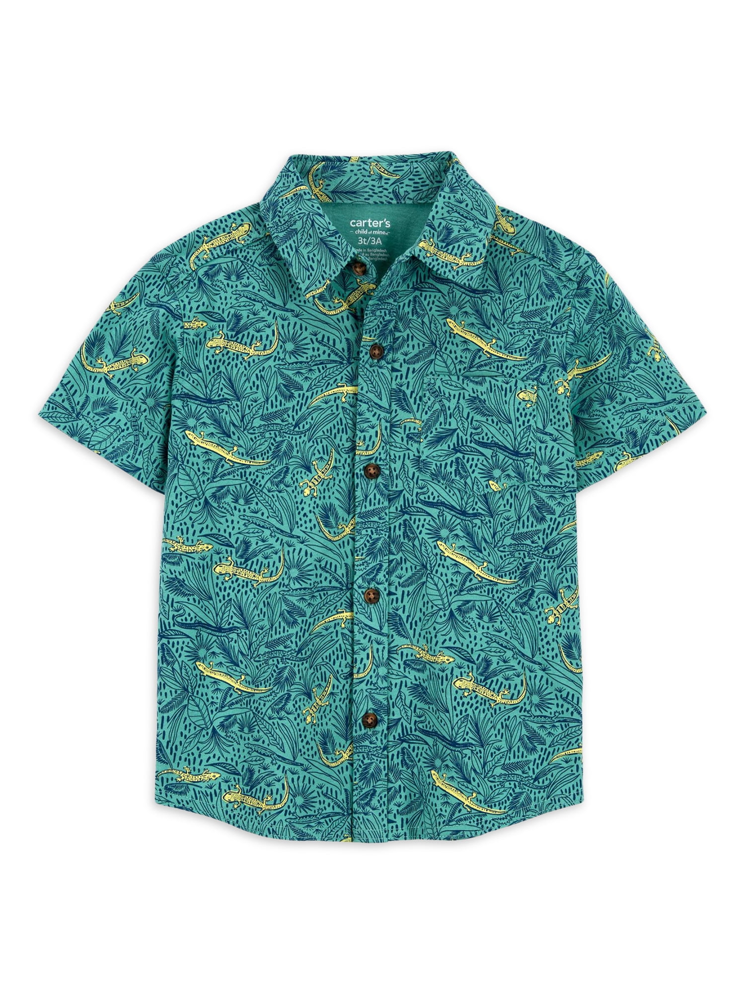 Carter's Child of Mine Toddler Boy Button Up Shirt, Sizes 12M-5T ...