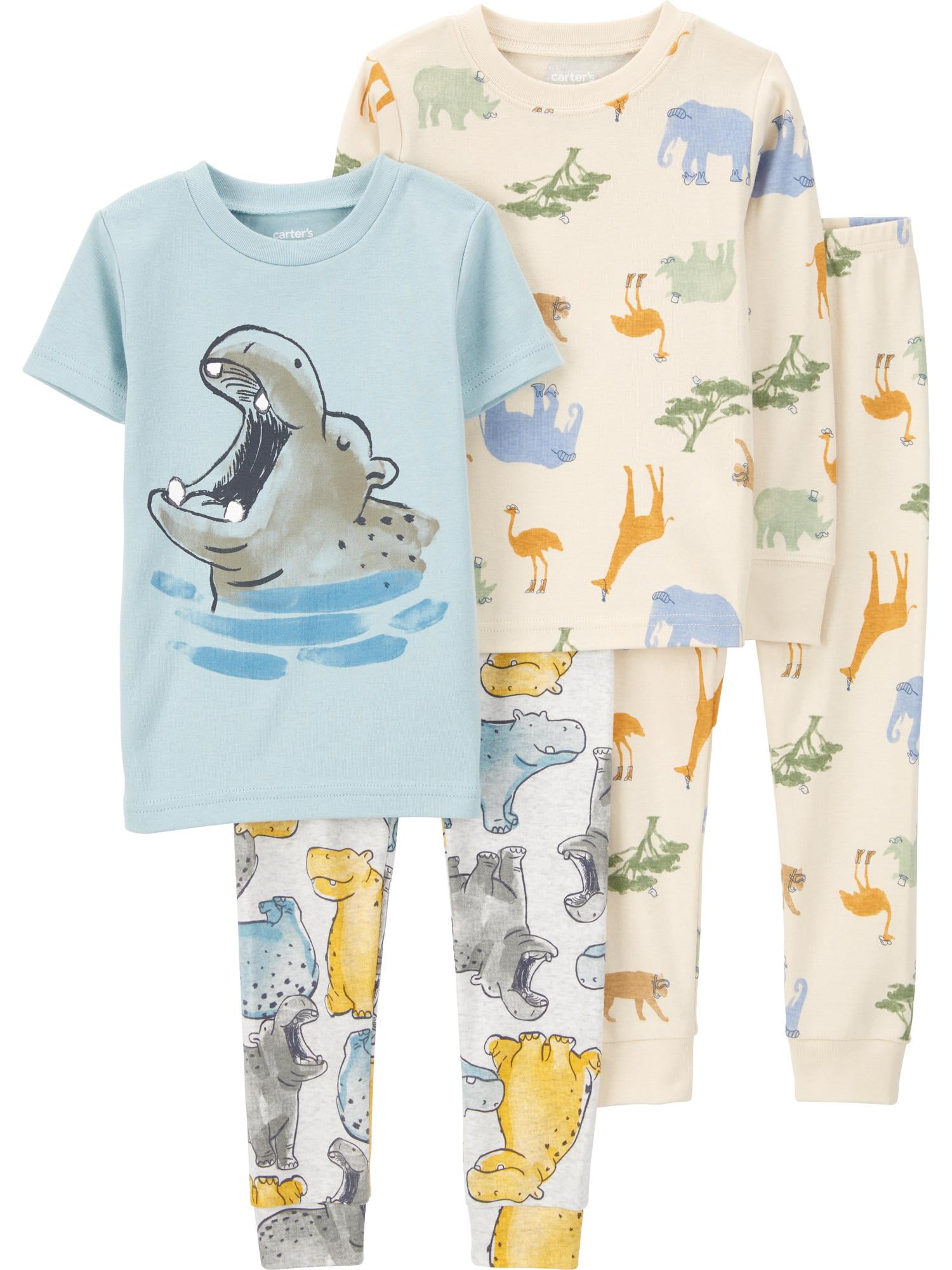 Carter's Child of Mine Baby and Toddler Boy Pajama Set, 2-Pack, 4-Piece ...