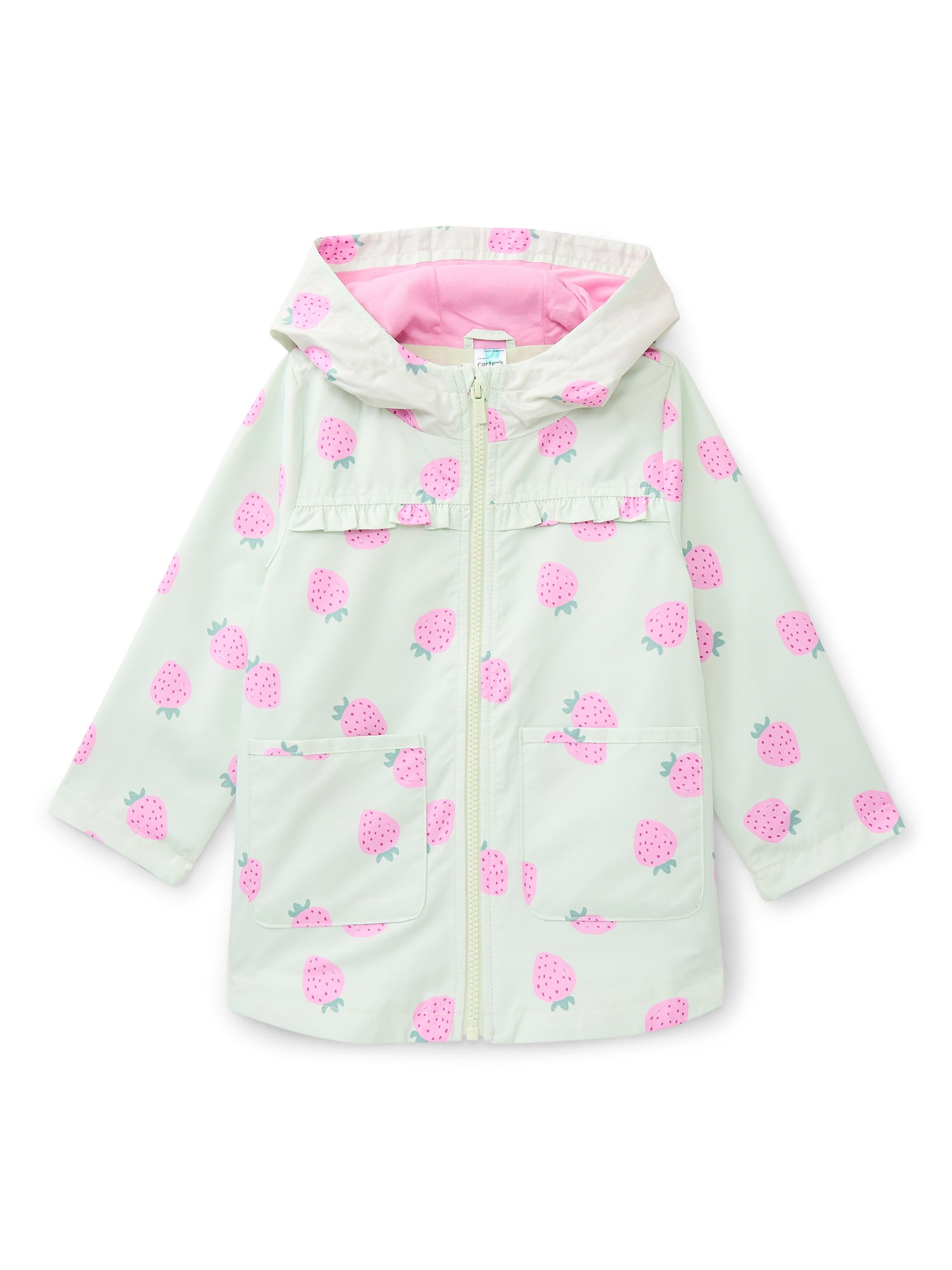 Carter's Child of Mine Toddler Girl Print Rain Jacket with Hood, Sizes ...