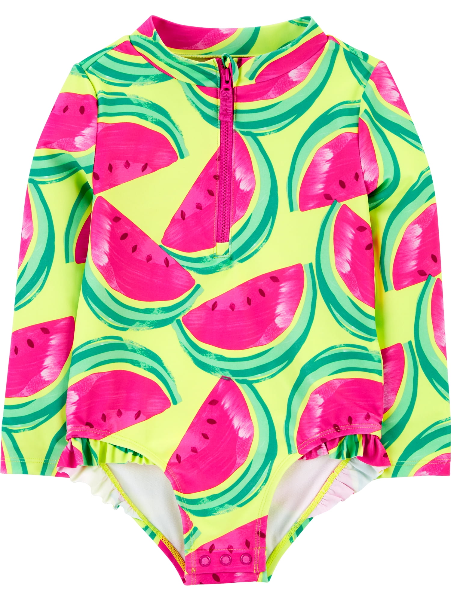 Carters Toddler Girl Rashguard Swimsuit - UPF 50 Protection - Walmart.com