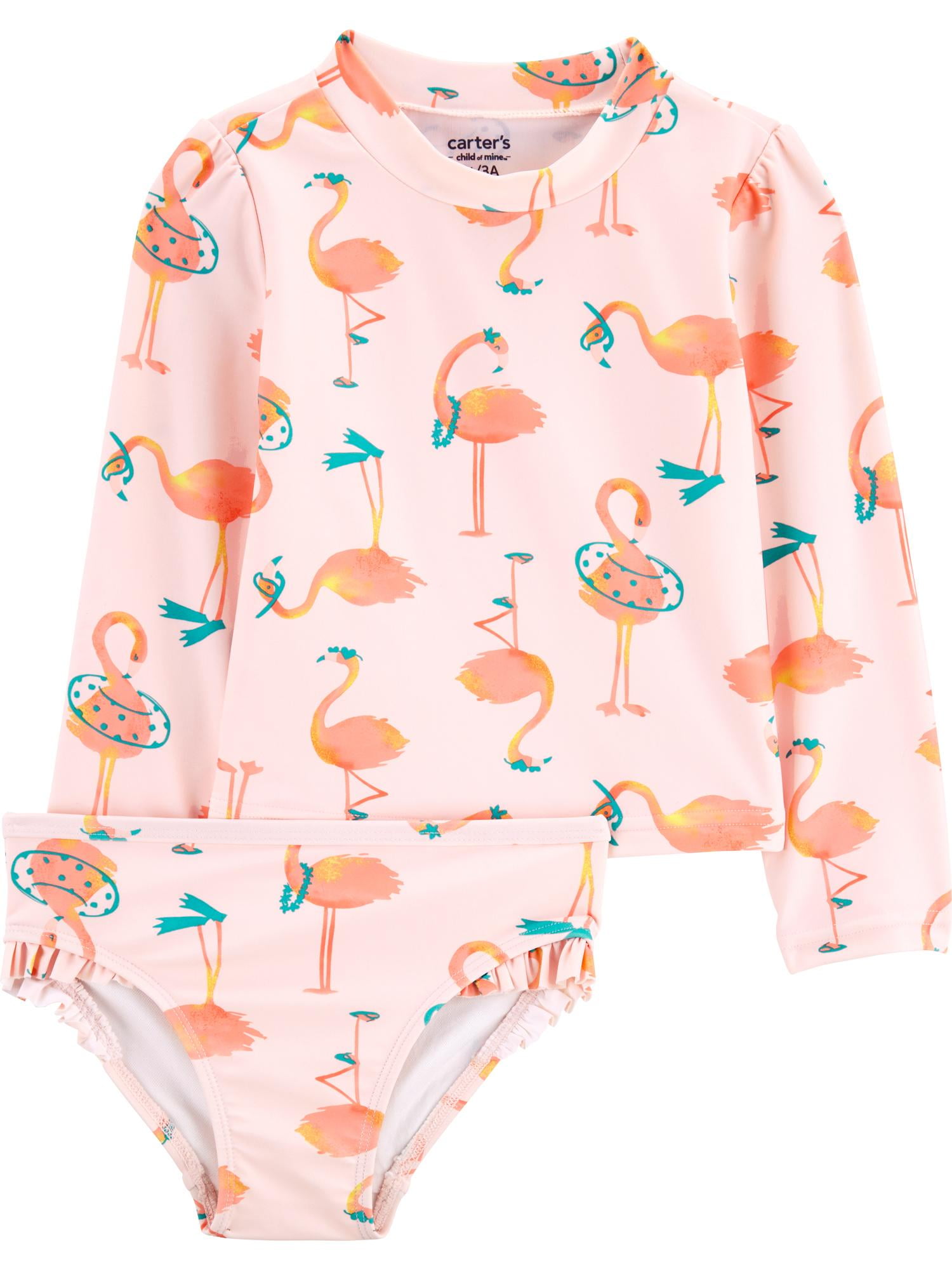 Carter's Child of Mine Toddler Girl Rash Guard Swimsuit Set, Sizes 0/3M ...