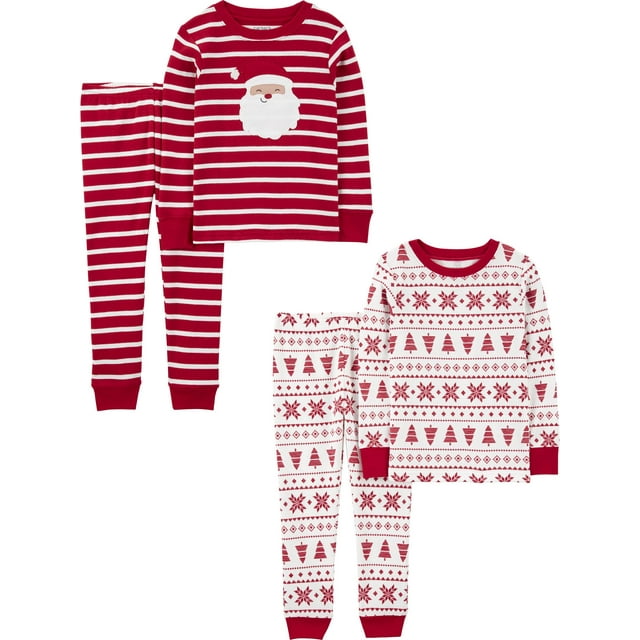 Carter's Child of Mine Toddler & Kids Holiday Pajama Set, 2-Pack, 4 ...