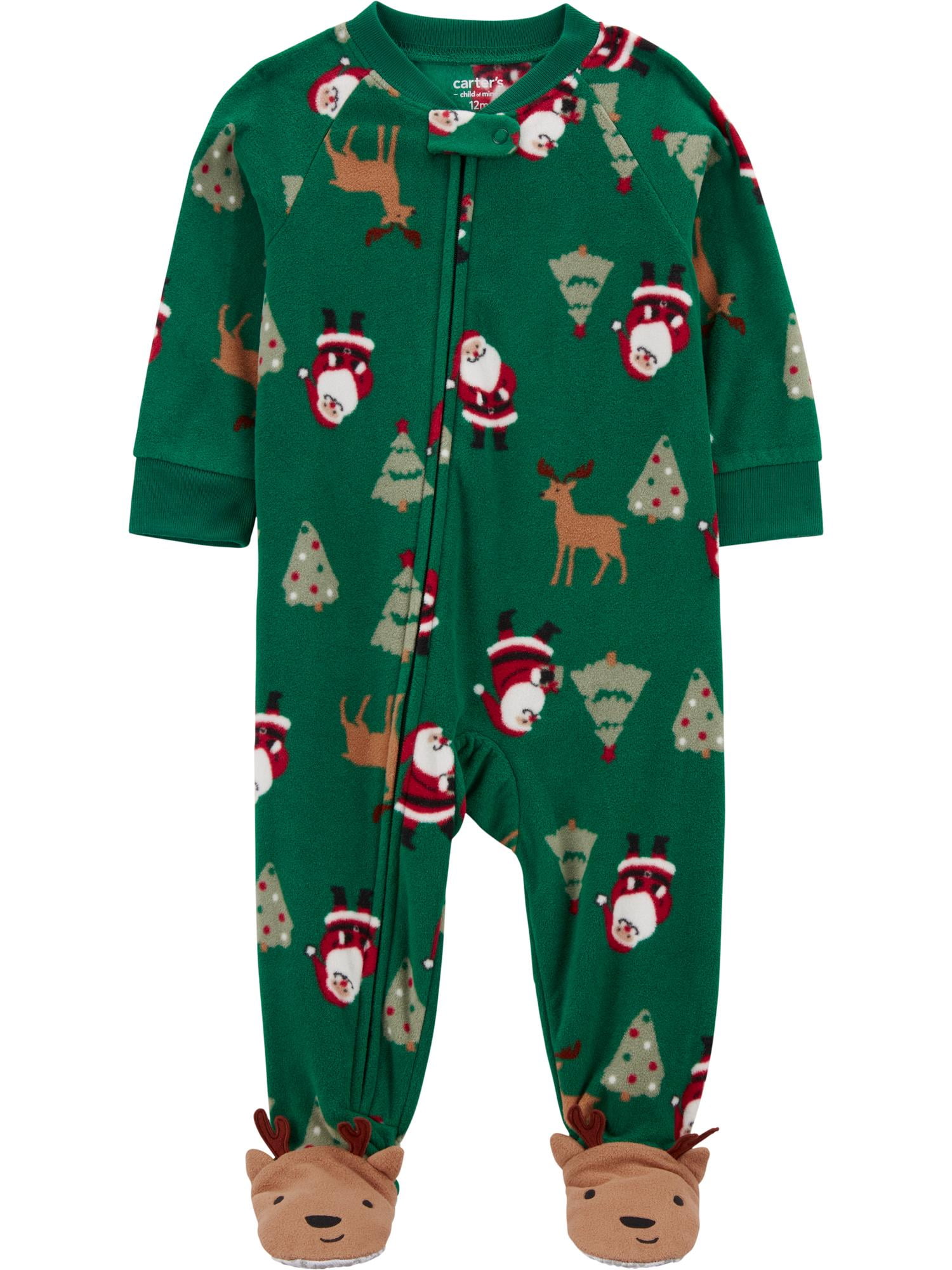 Carter's Child of Mine Toddler Holiday Pajama Sleeper, Microfleece ...