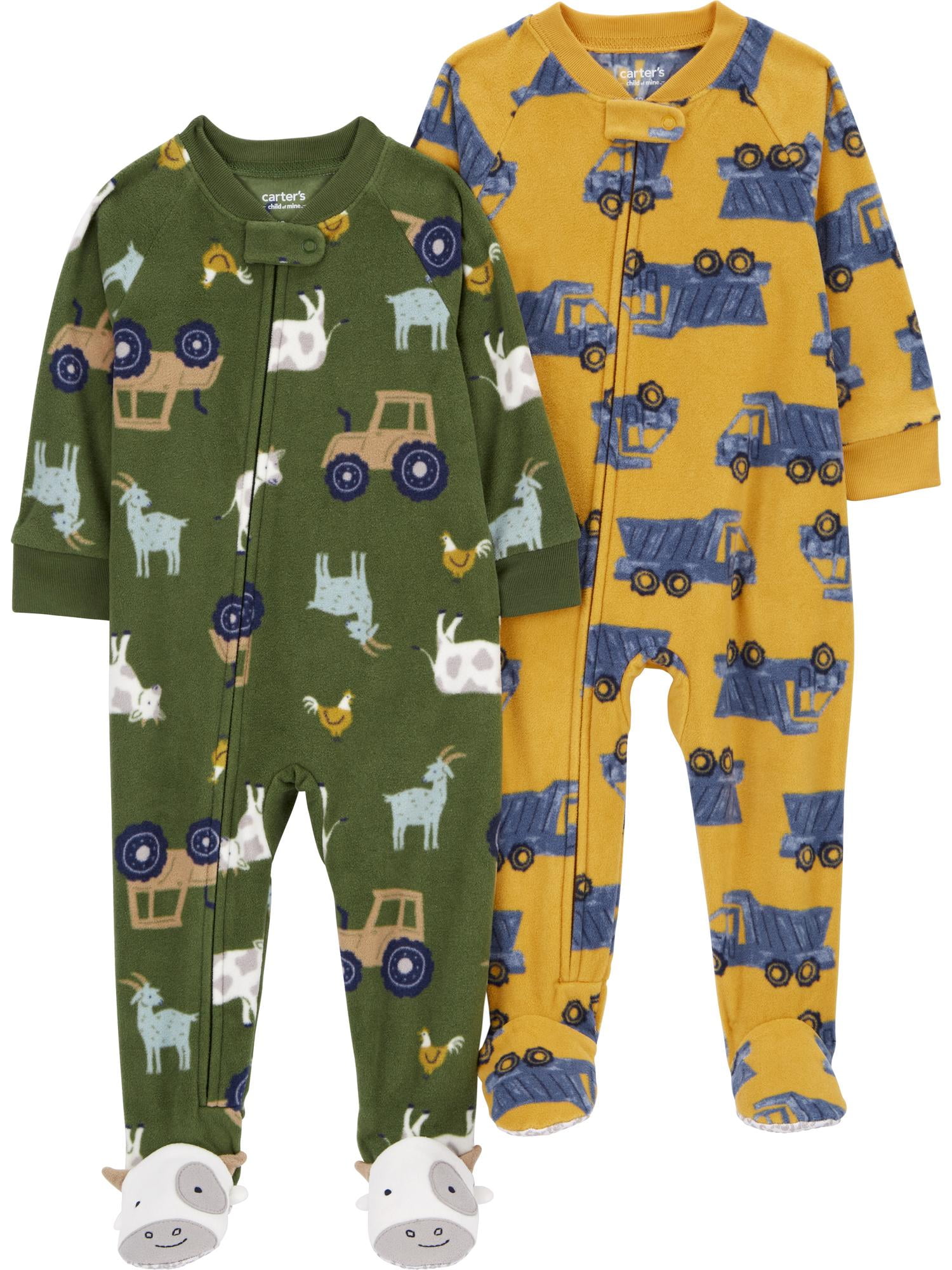Carter's Child of Mine Toddler Boy Pajama Sleeper, 2-Pack, One-Piece ...