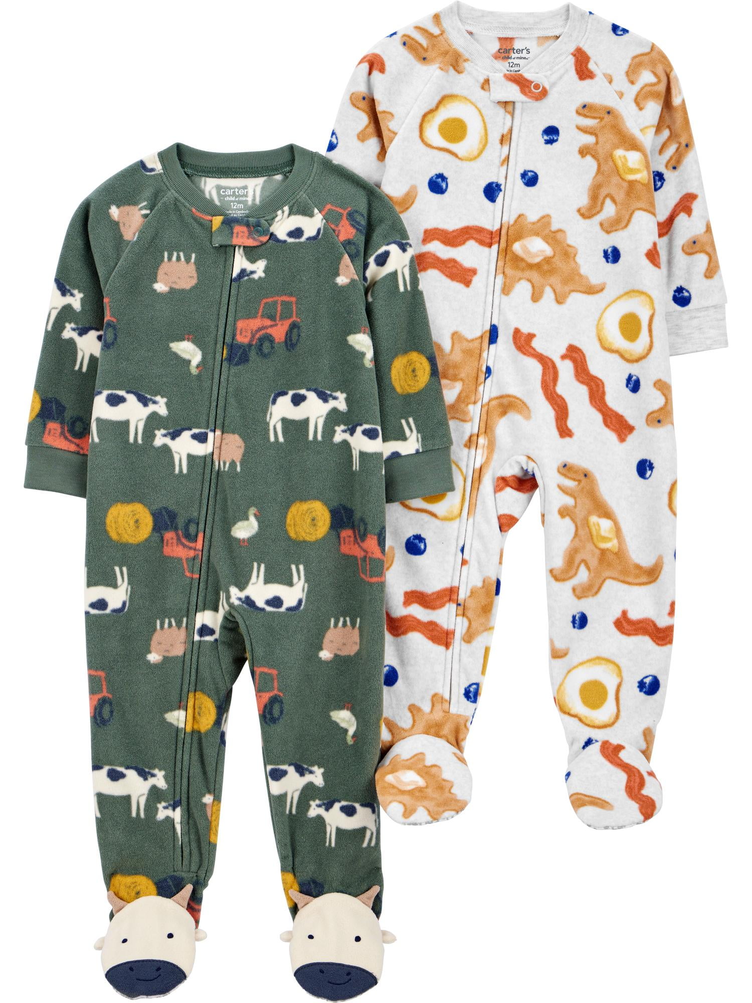 Carter's Child of Mine Toddler Pajama Sleeper, 2 Pack, One-Piece, Sizes ...