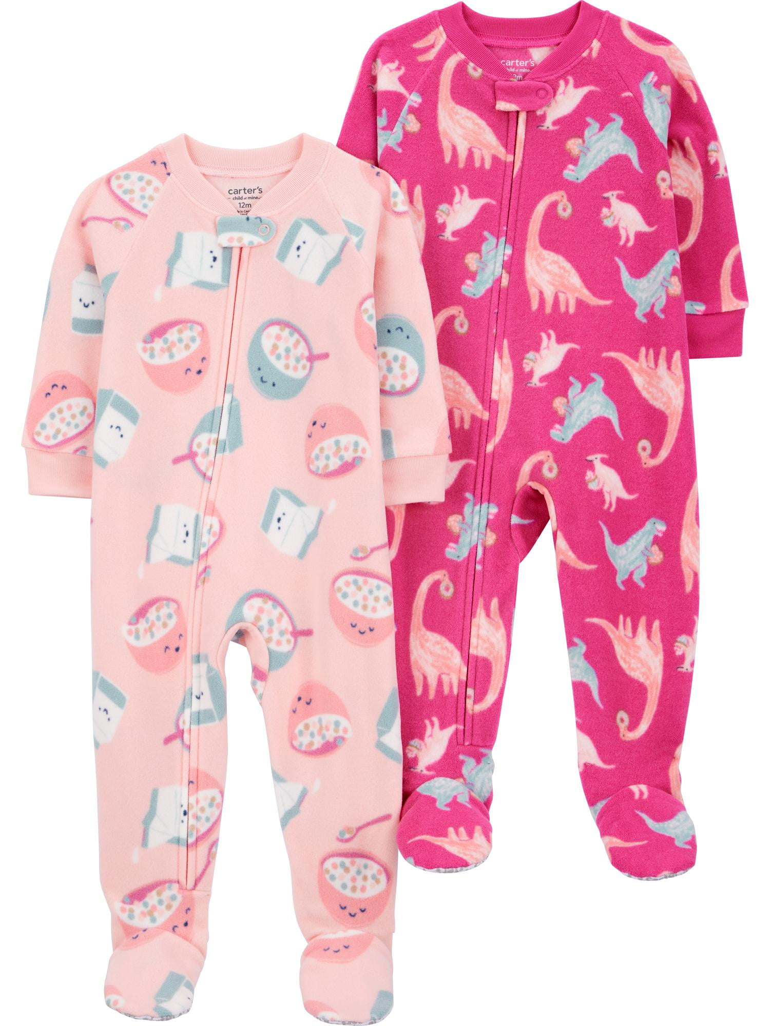 Carter's Child of Mine Toddler Pajama Sleeper, 2 Pack, One-Piece, Sizes ...