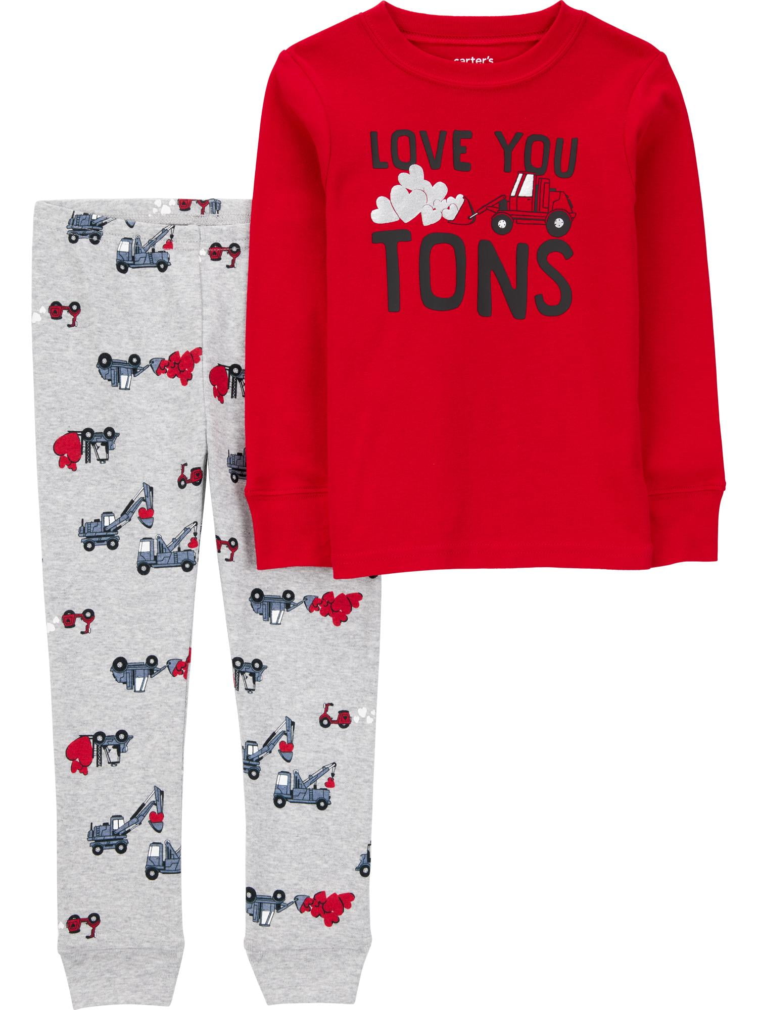 Carter's Child of Mine Baby and Toddler Valentine's Day Pajamas Set, 2 ...