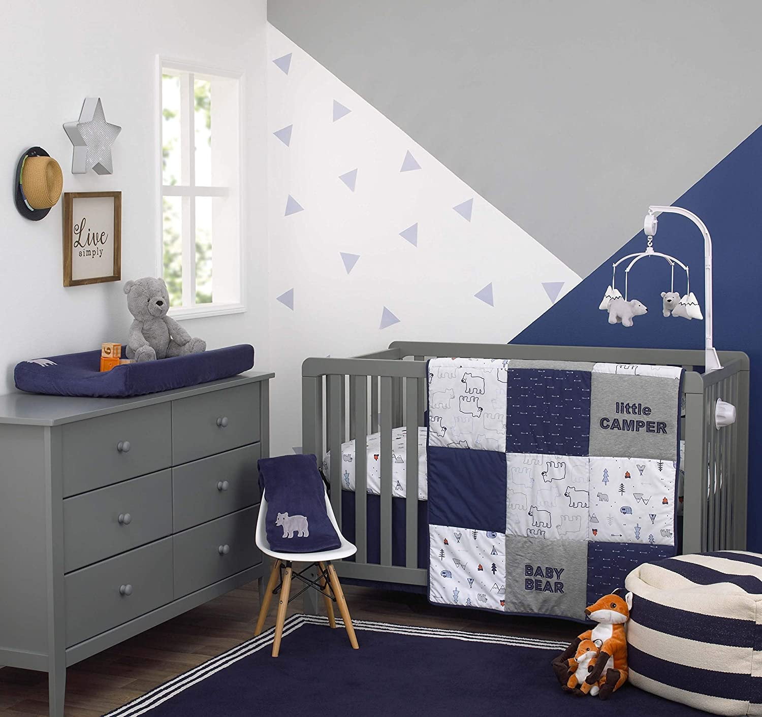 Carter's Explore Baby Bear 4 Piece Crib Bedding Set - Comforter, Cotton ...