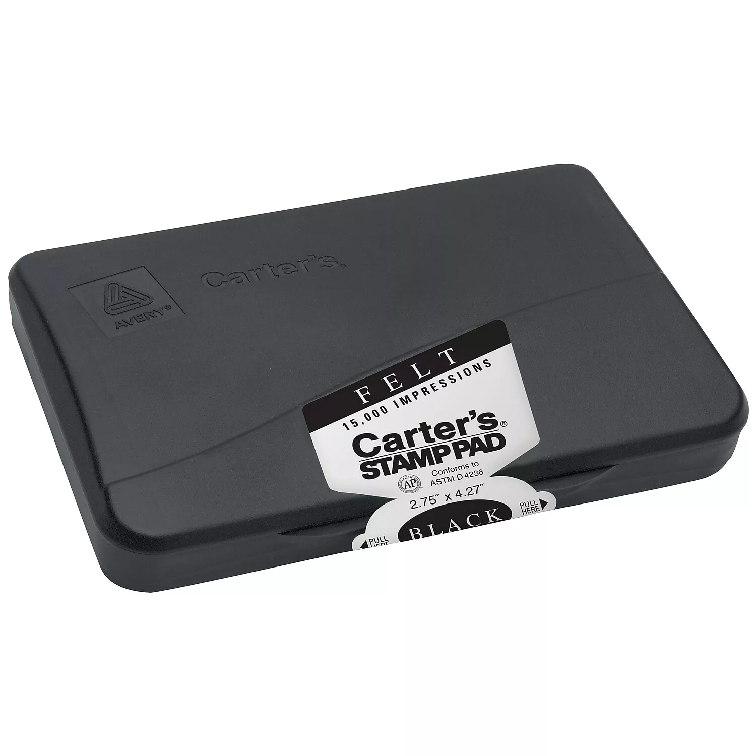 Carter's Felt Stamp Pad 4 1/4 x 2 3/4 Black 21081 - Walmart.com