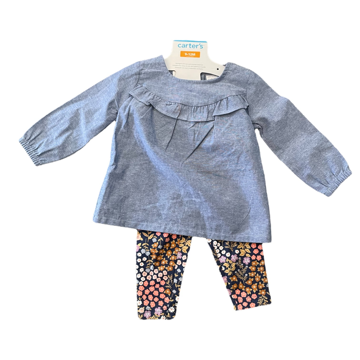 Carter's Girls Baby & Toddler 2-Piece Long Sleeve Top & Legging Outfit ...
