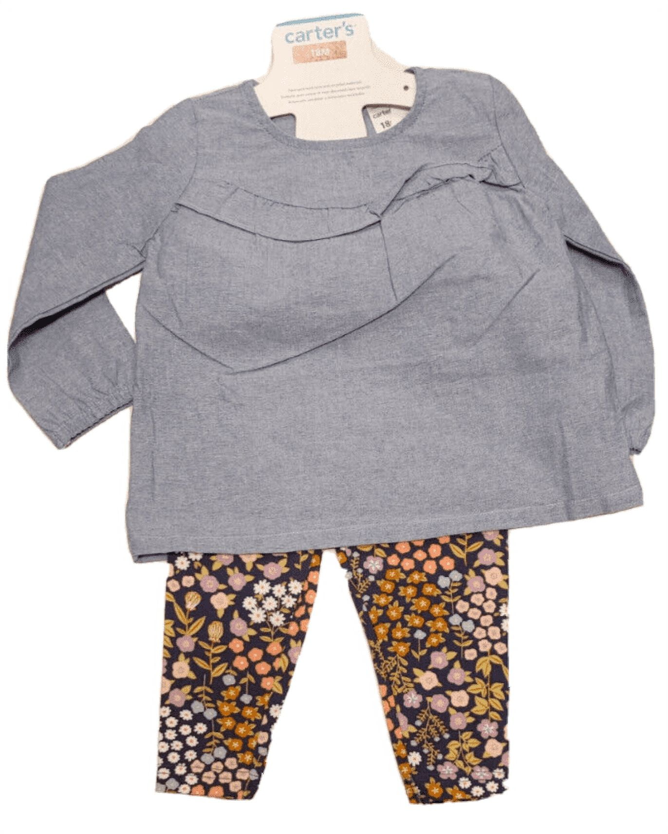 Carter's Girls Baby & Toddler 2-Piece Long Sleeve Top & Legging Outfit ...