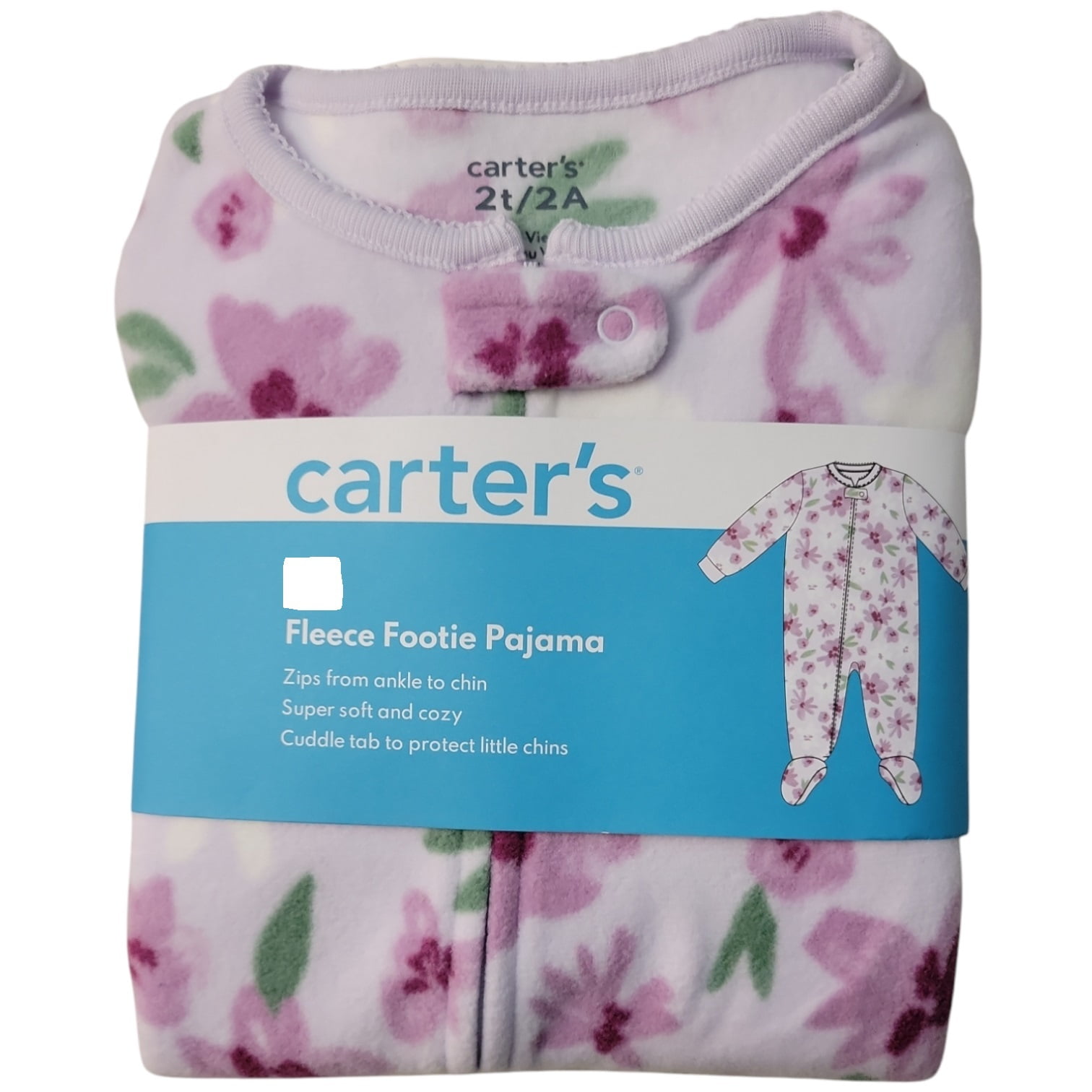 Carter's Girls Fleece Footie Pajama (9M) - Walmart.com