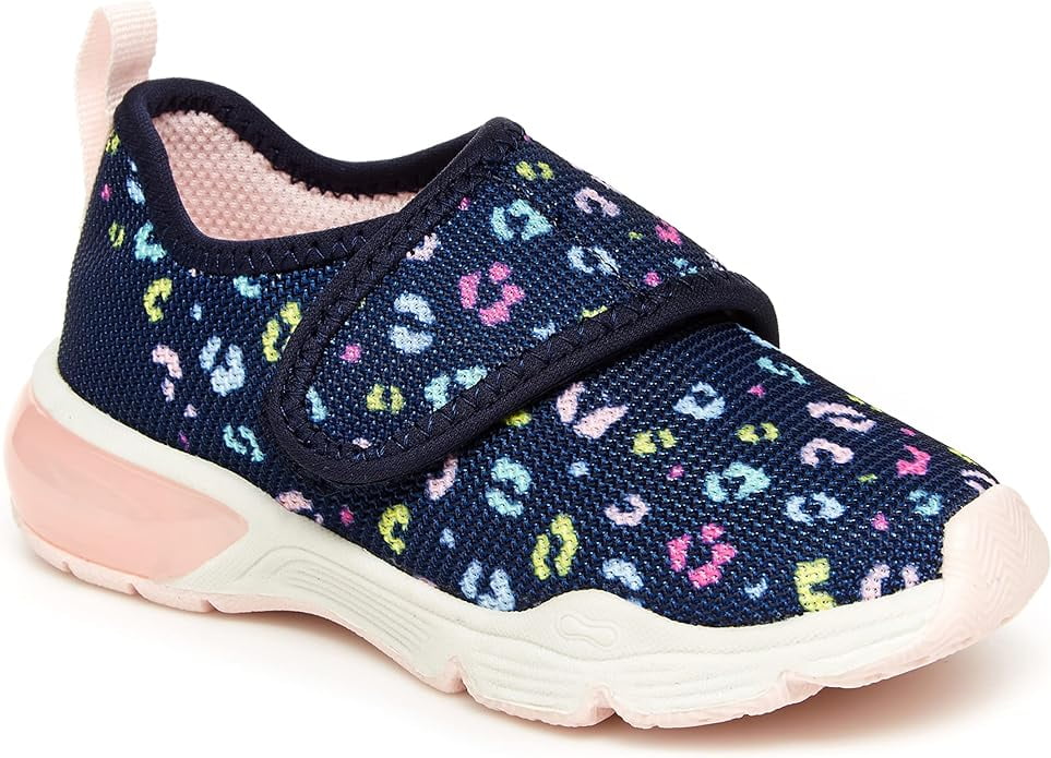 Carter's Girls Kody Velcro Sneaker Navy Floral 8 Toddler - Walmart.com
