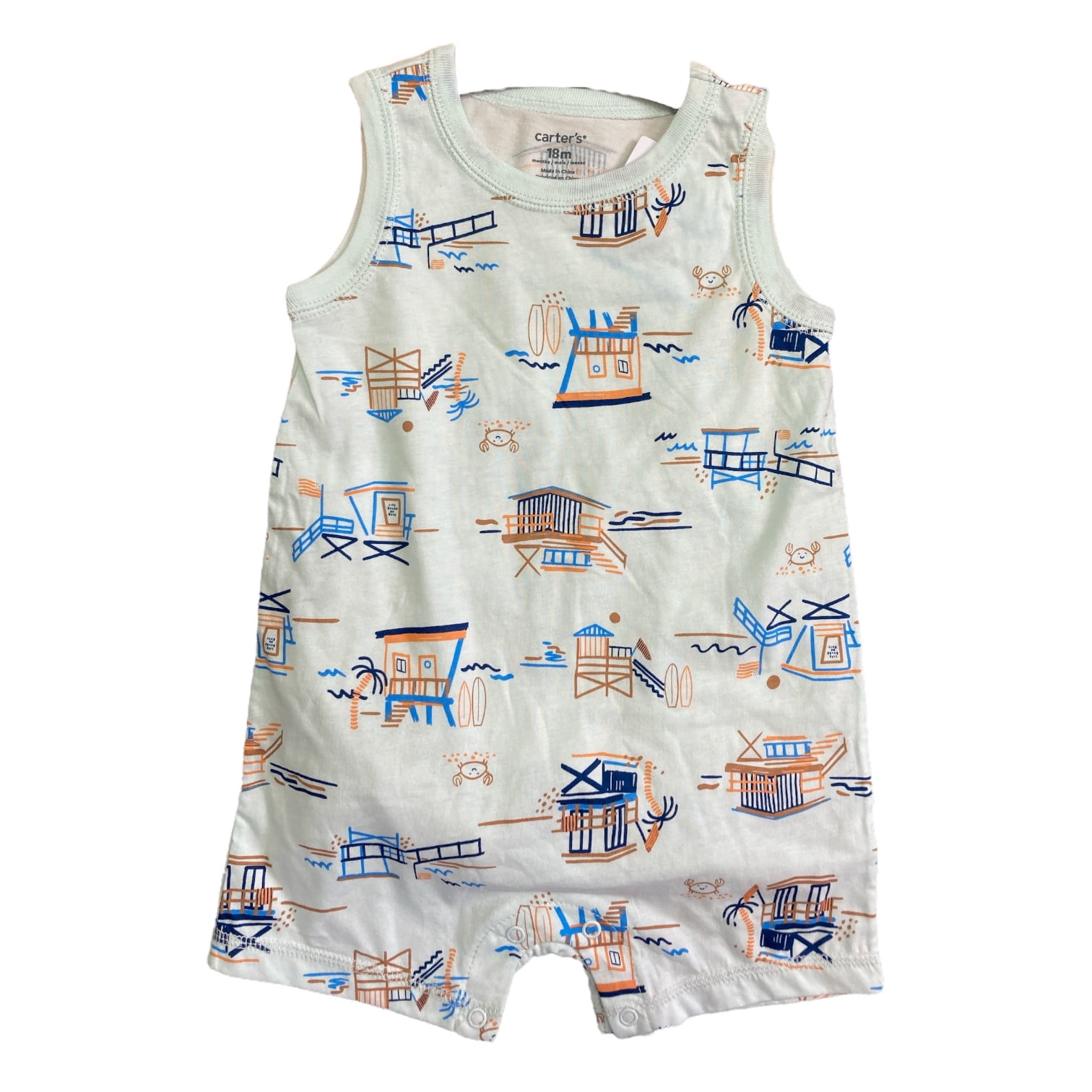 Carter's Infant and Toddler Boy's 2 Piece Short Sleeve Romper Playwear ...