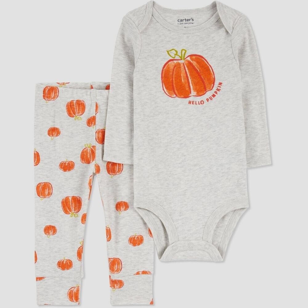 Carter's Just One You Unisex Baby 2-Pc 'Hello Pumpkin' Halloween ...