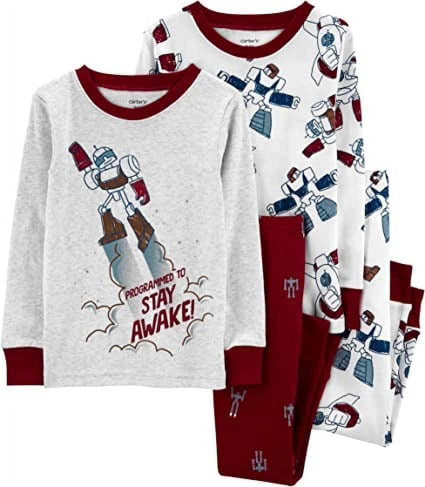 Carter's PROGRAMMED TO STAY AWAKE Toddler Boys 4-pc. Pant Pajama Set ...
