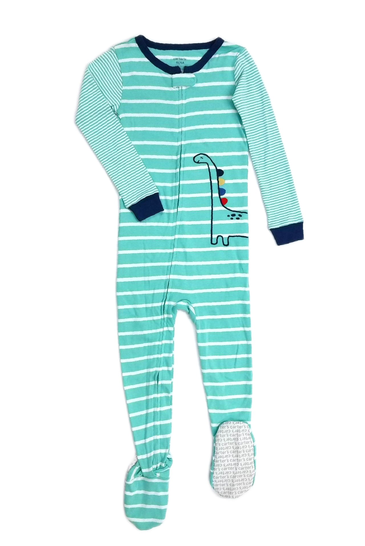 Carter's Toddler Boy's Striped Dinosaur Cotton Footed Pajama Sleeper ...
