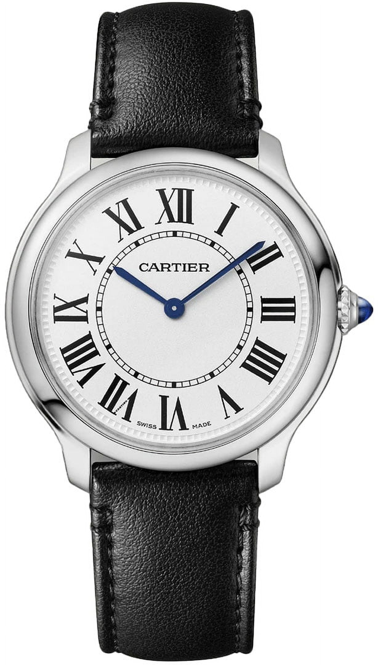 Cartier Ronde Must De Cartier 36mm Leather Strap Women's Watch WSRN0031 ...