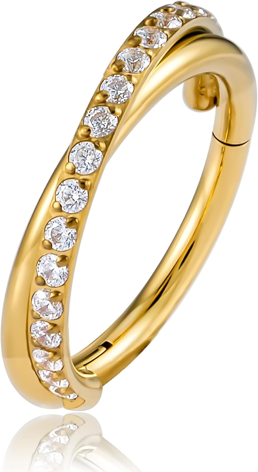 Cartilage Earring Hoop for Conch Helix 16G 8mm 10mm 12mm, ASTM F136 ...