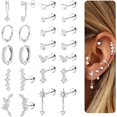 Cartilage Earring Stacks-Surgical Steel Earrings for Sensitive Ears ...
