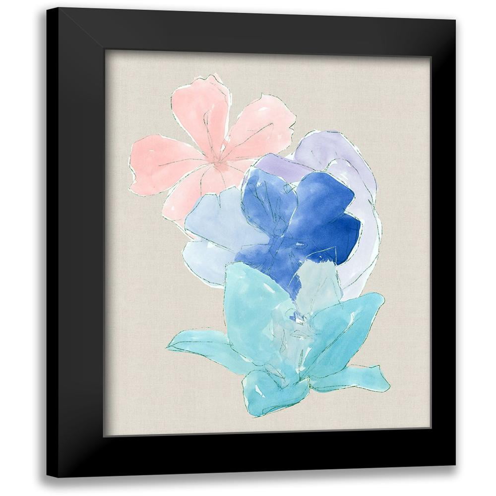 Cartissi 19x24 Black Modern Framed Museum Art Print Titled - Floral Block III - Walmart.com