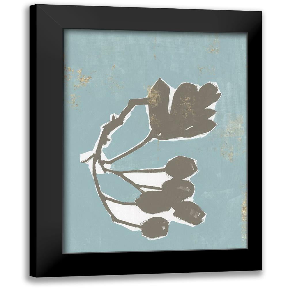 Cartissi 19x24 Black Modern Framed Museum Art Print Titled - Floral Silhouette I - Walmart.com
