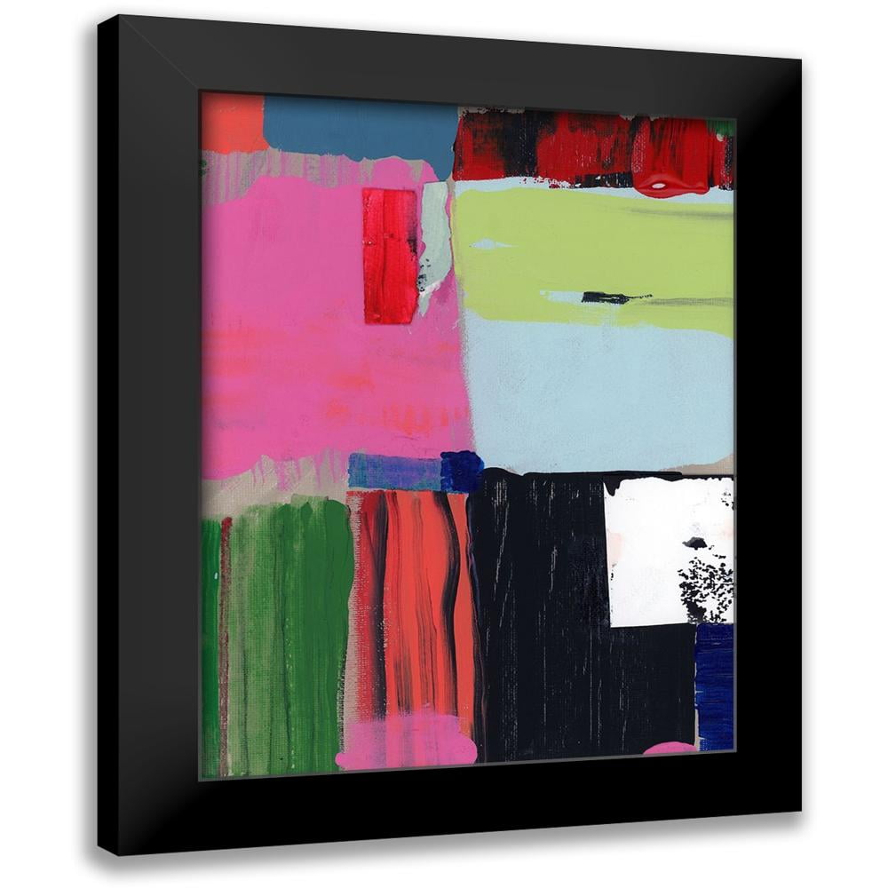 Cartissi 19x24 Black Modern Framed Museum Art Print Titled - Pink Blocks II - Walmart.com
