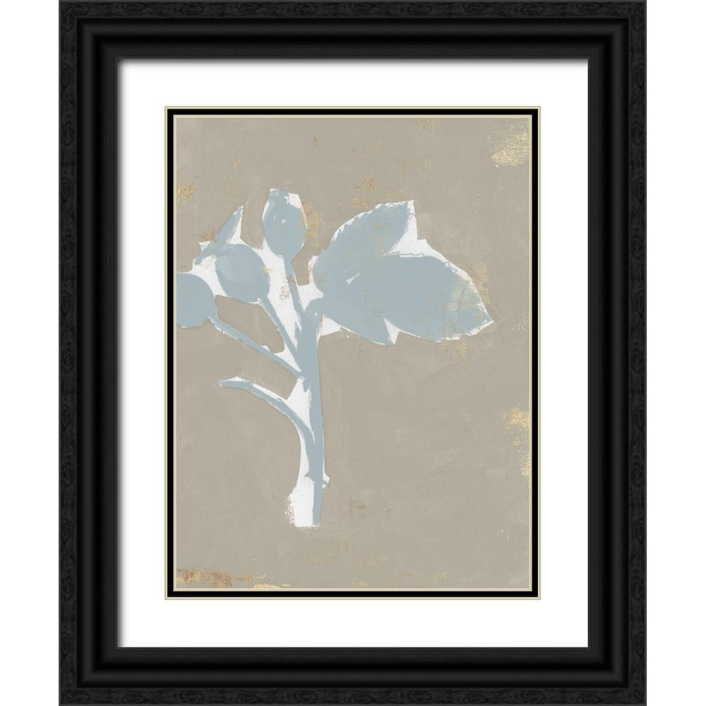 Cartissi 19x24 Black Ornate Wood Framed with Double Matting Museum Art Print Titled - Floral ...