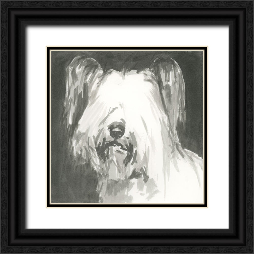 Cartissi 26x26 Black Ornate Wood Framed with Double Matting Museum Art ...