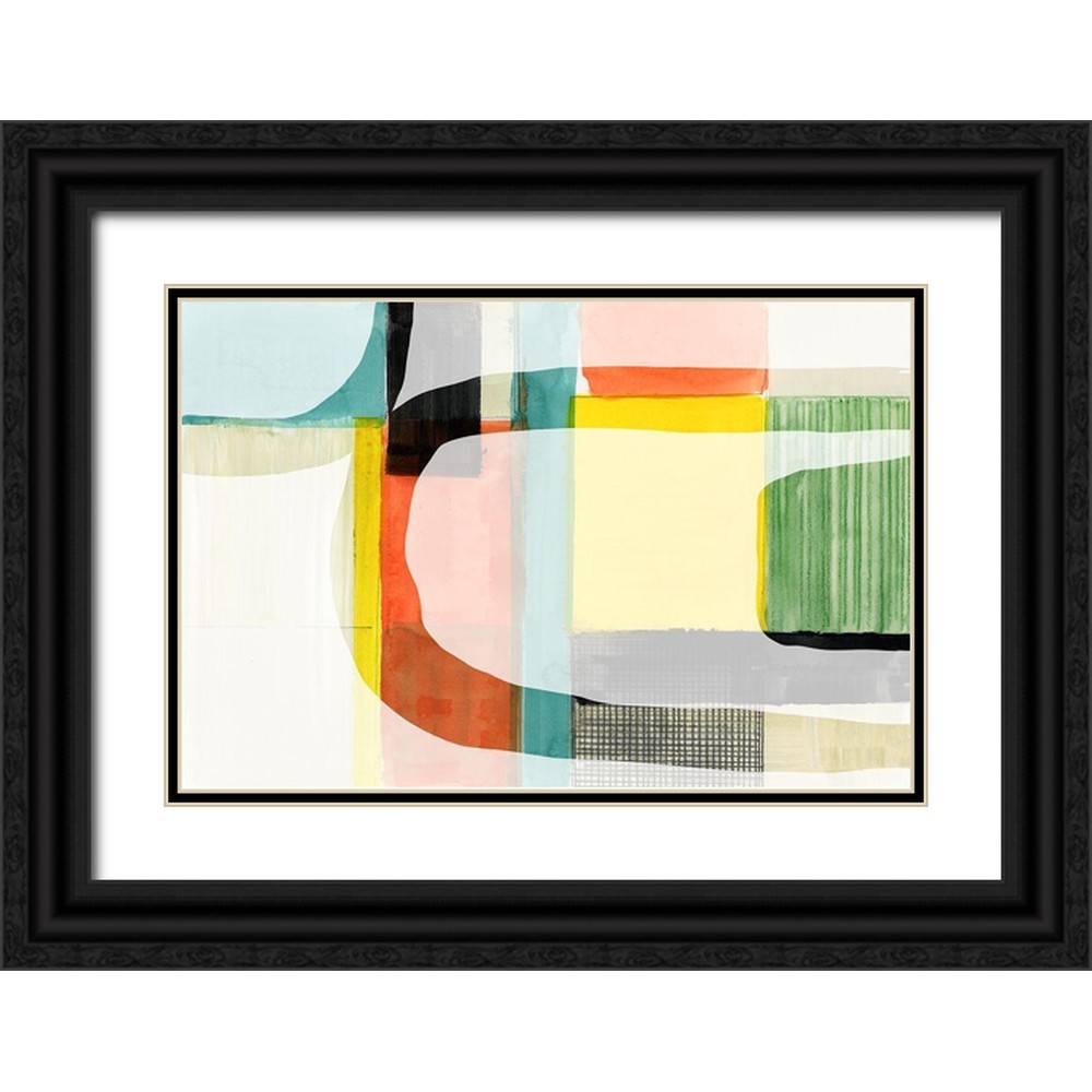 Cartissi 32x23 Black Ornate Wood Framed with Double Matting Museum Art ...