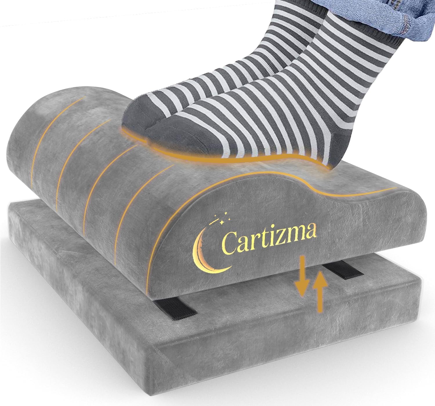 Cartizma Under Desk Foot Rest: Ergonomic, Washable, Non-Slip, Two ...
