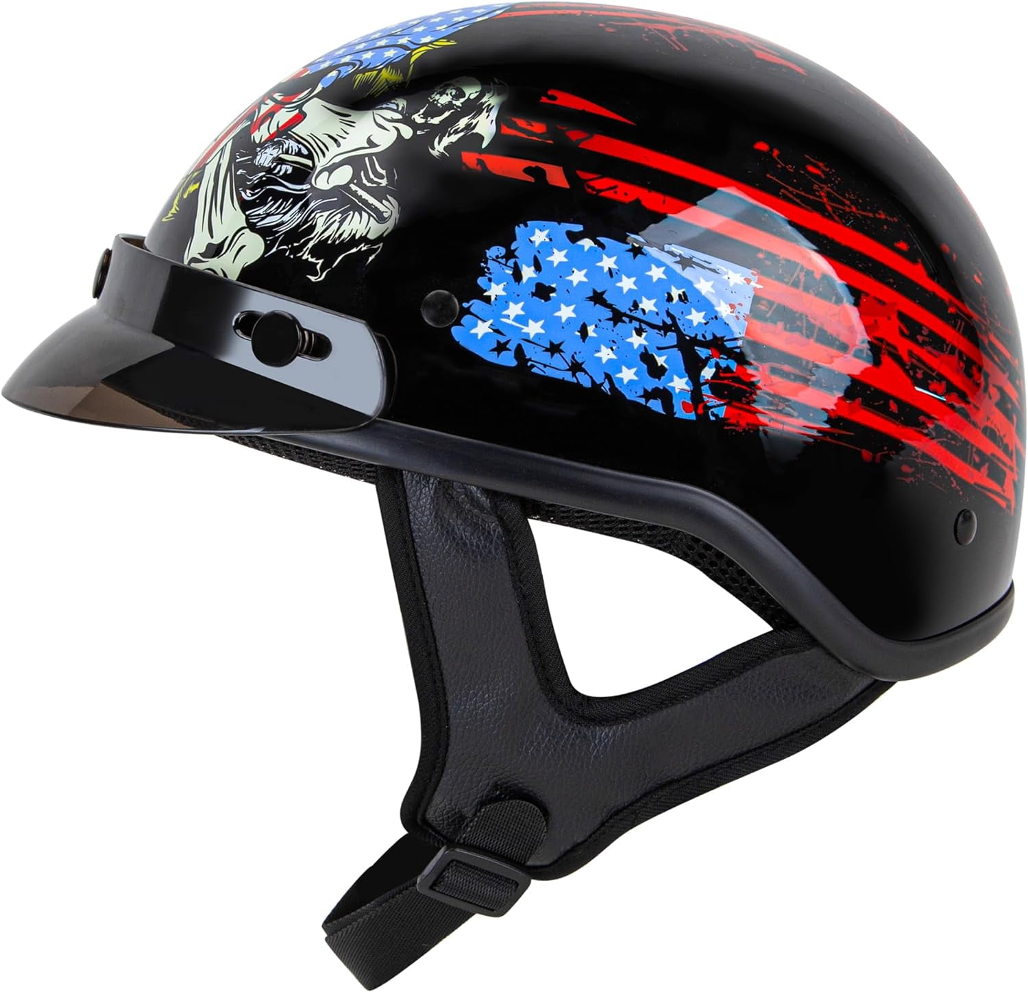 Cartman Cruiser Scooter Motorcycle Half Face Helmet, Patriotic Eagle ...