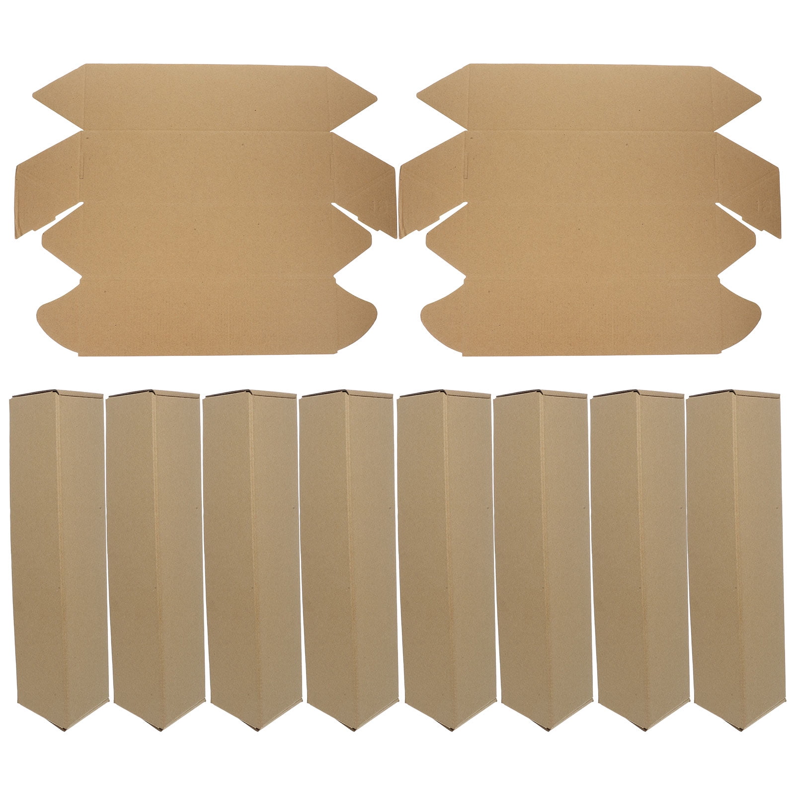 10pcs Kraft Paper Package Box Triangle Poster Storage Tube Poster Tube ...