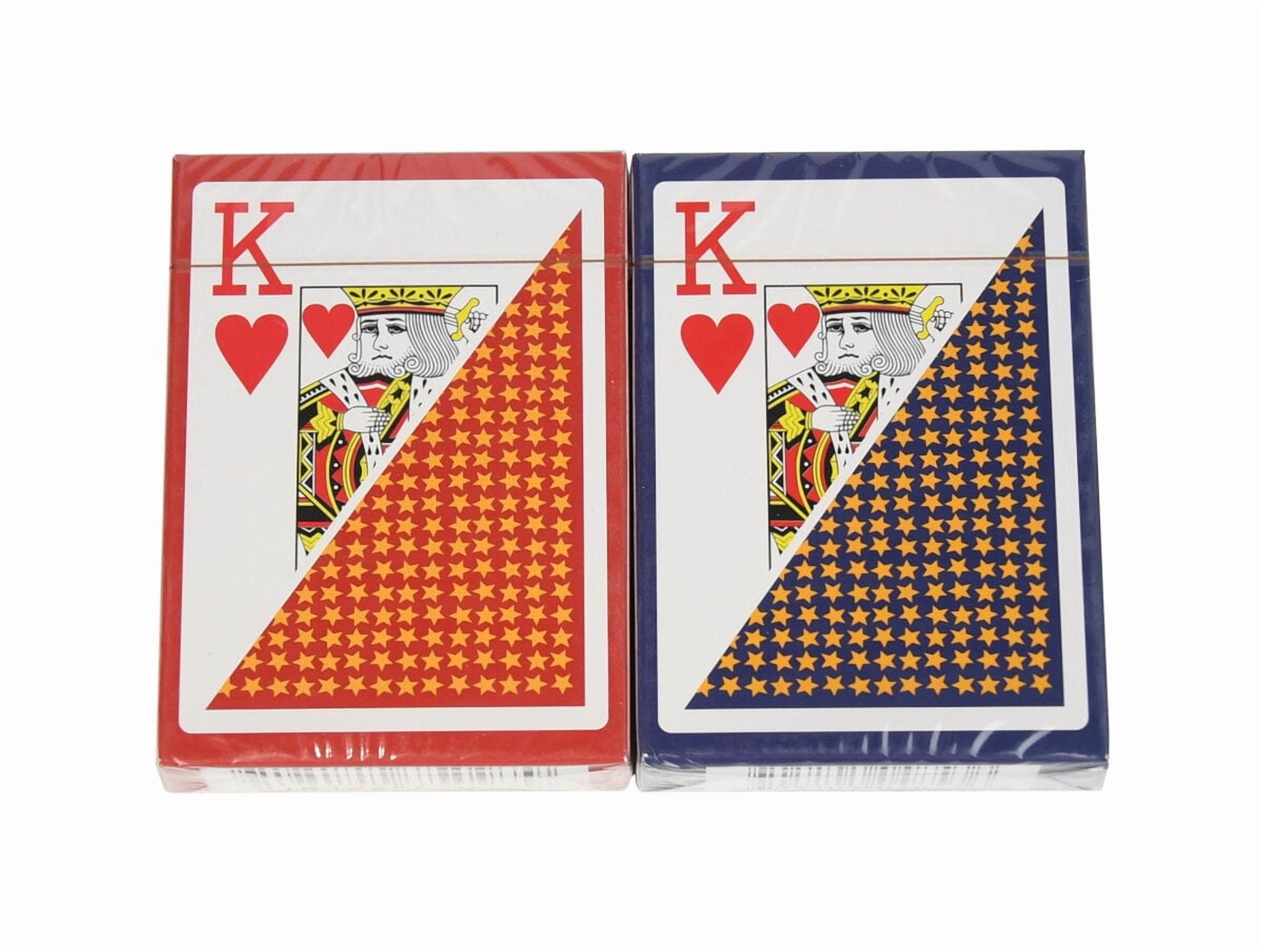 Carton of 36 x 100% plastic playing cards (18 red, 18 blue) - Walmart.com