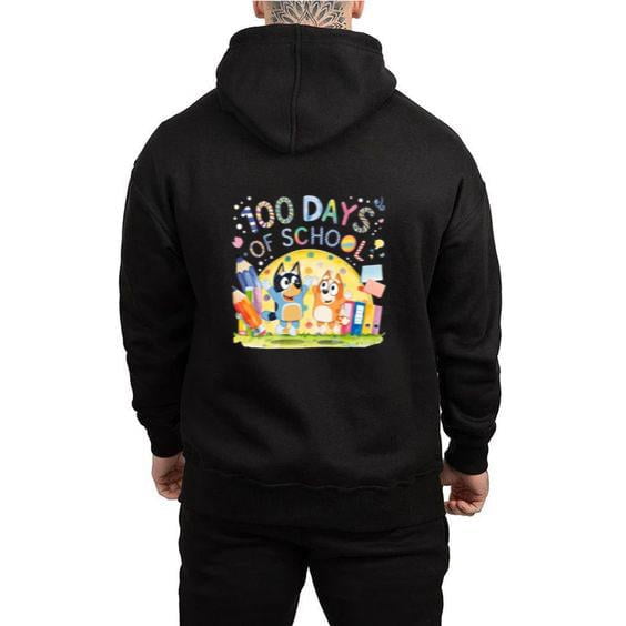 Cartoon 100 Days of School HOODIE PNG – Blue Friend Design for Teachers ...