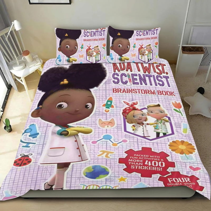 Cartoon 3 Piece Bedding Set Ada Twist, Scientist Comforter Set Cute ...