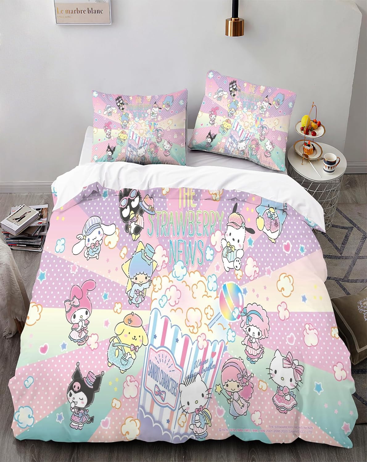 Cartoon 3 Piece Bedding Set Cute Dog Anime Comforter Set Cute Duvet ...