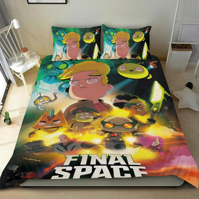 Cartoon 3 Piece Bedding Set Final Space Comforter Set Cute Duvet Cover ...