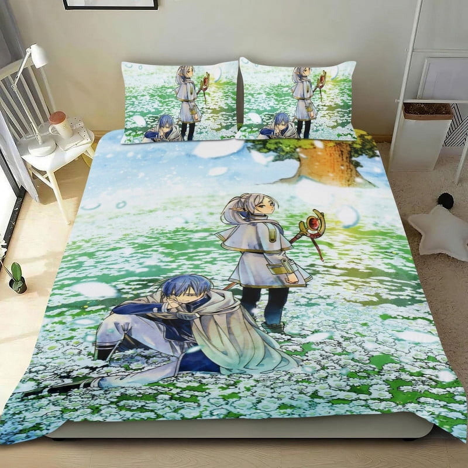 Cartoon 3 Piece Bedding Set Frieren: Beyond Journey's End Comforter Set ...
